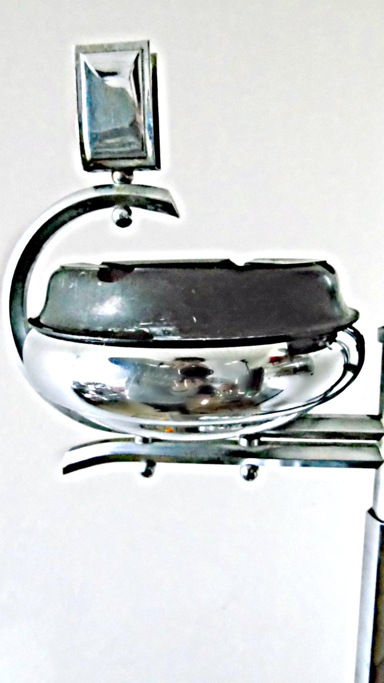 Chrome and Bakelite Art Deco Ashtray, 1930s at 1stDibs
