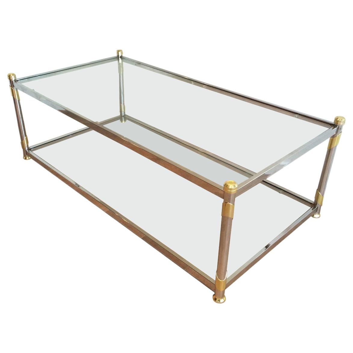 Chrome/Glass Coffee Table at 1stDibs