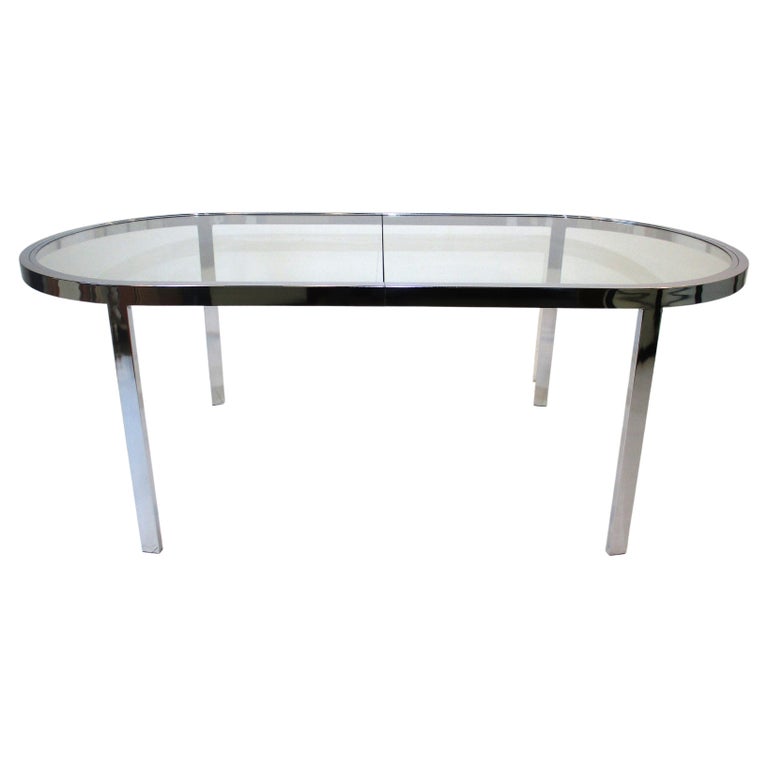Chrome and Glass Dining Table by DIA Design Institue of America For ...
