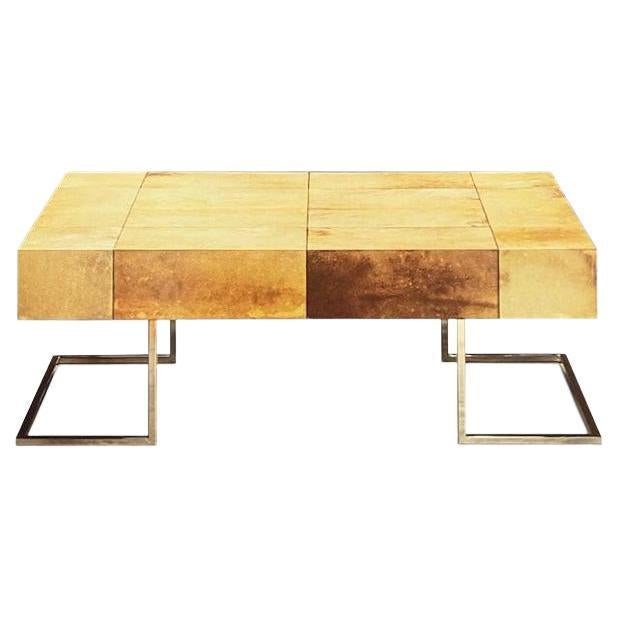 Rosewood and Goatskin Parchment Paper Art Deco Coffee Table For Sale at ...