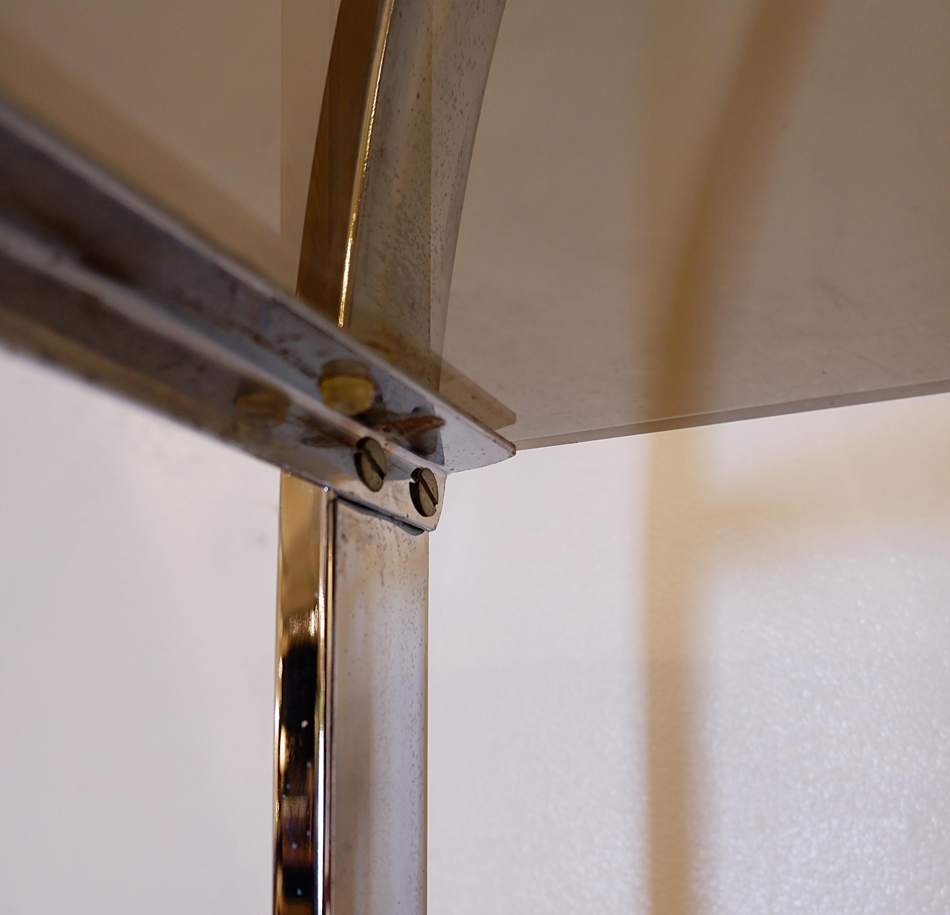 Chrome arc shelf For Sale at 1stDibs