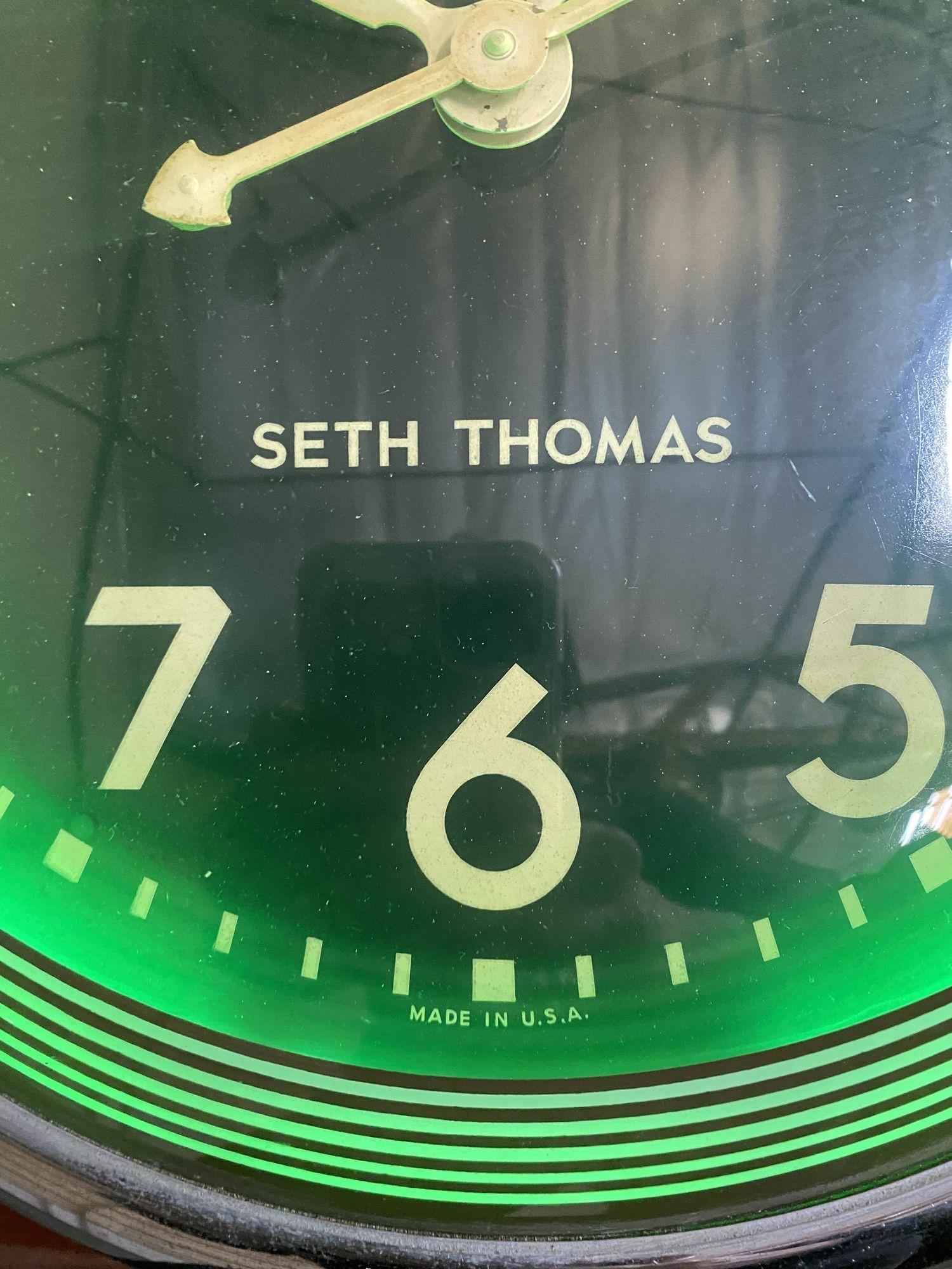 Chrome Art Deco "Chrono Lite-12" Commercial Neon Wall Clock by Seth ...