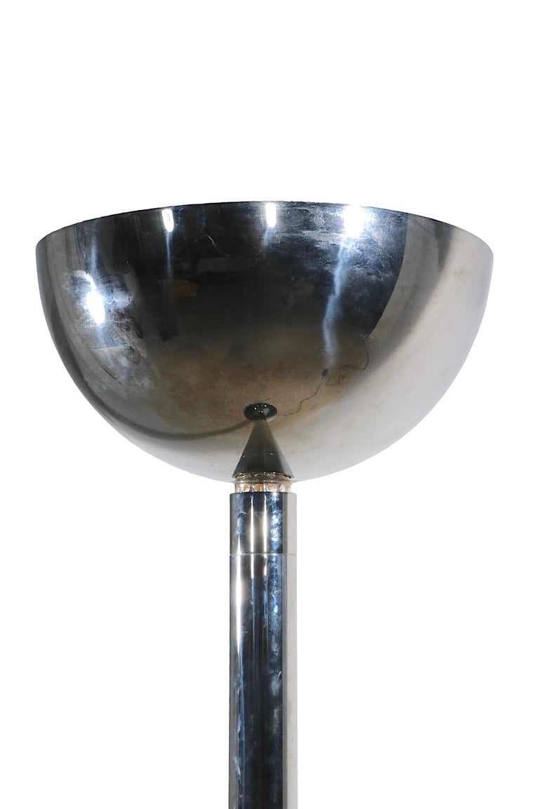 Chrome Art Deco Revival Hollywood Regency Torchiere AM2Z by Albini by ...