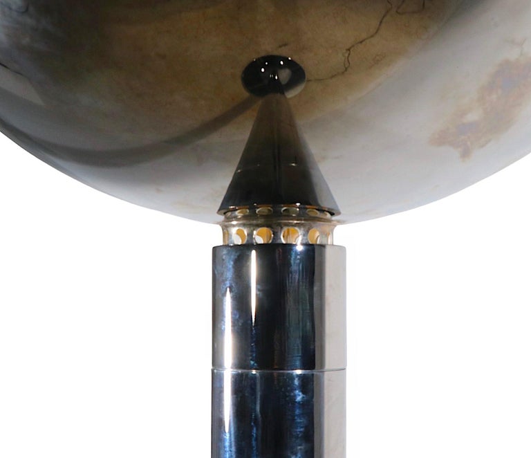 Chrome Art Deco Revival Hollywood Regency Torchiere AM2Z by Albini by ...
