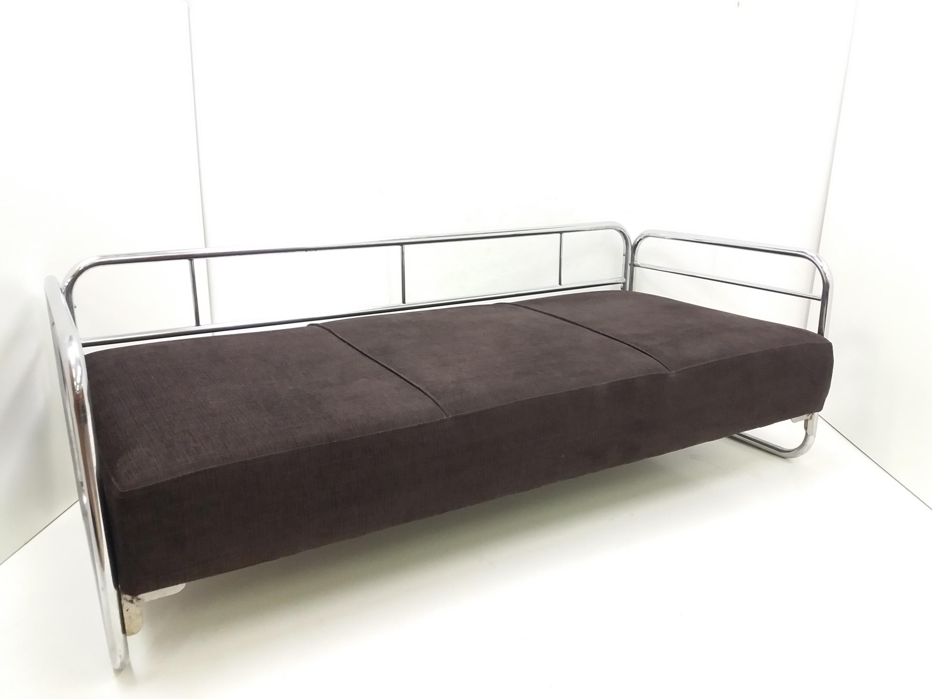 Chrome Bauhaus Robert Slezák 3-Seater Sofa, 1940s at 1stDibs | bauhaus ...