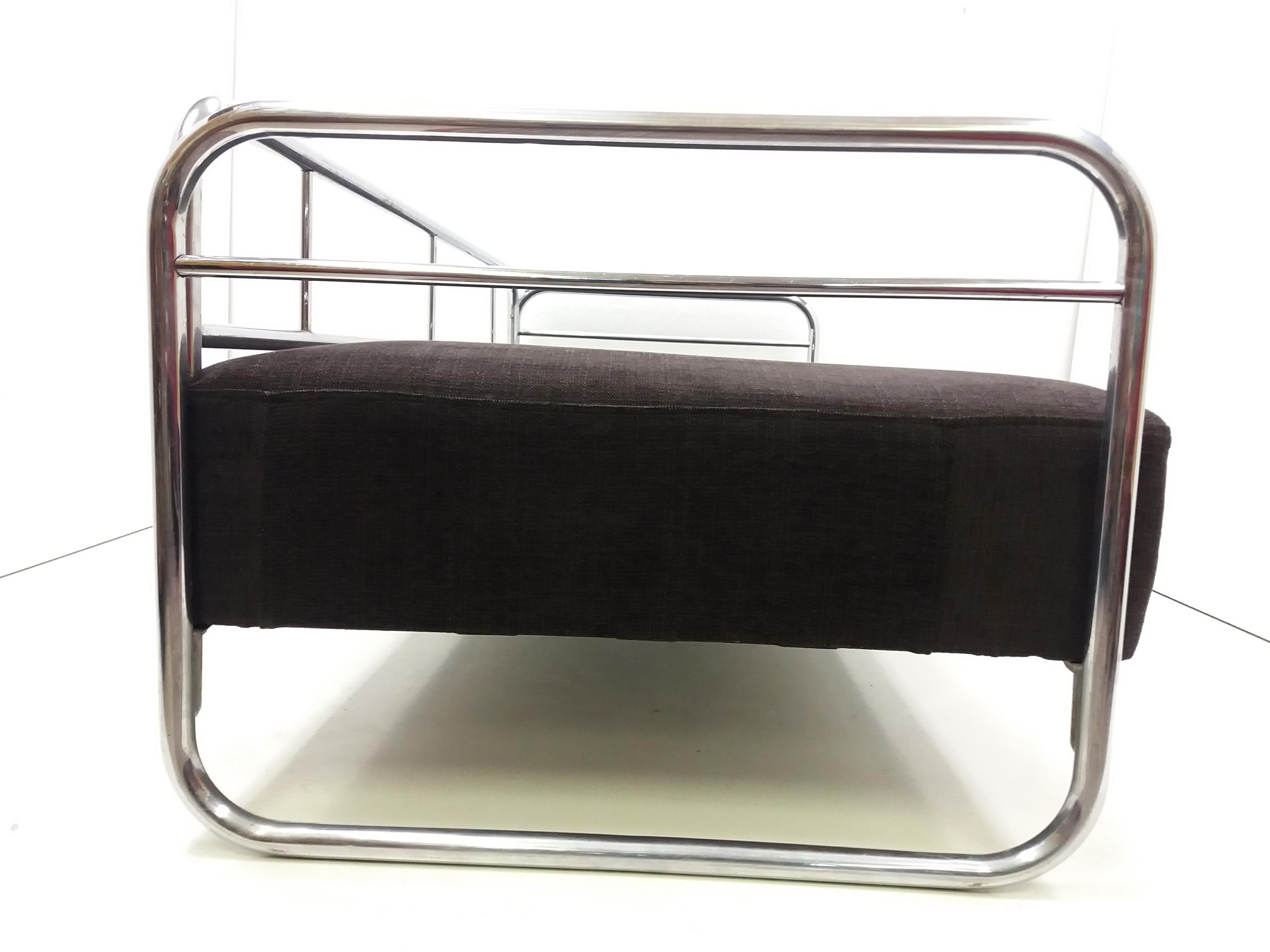 Chrome Bauhaus Robert Slezák 3-Seater Sofa, 1940s at 1stDibs | bauhaus ...