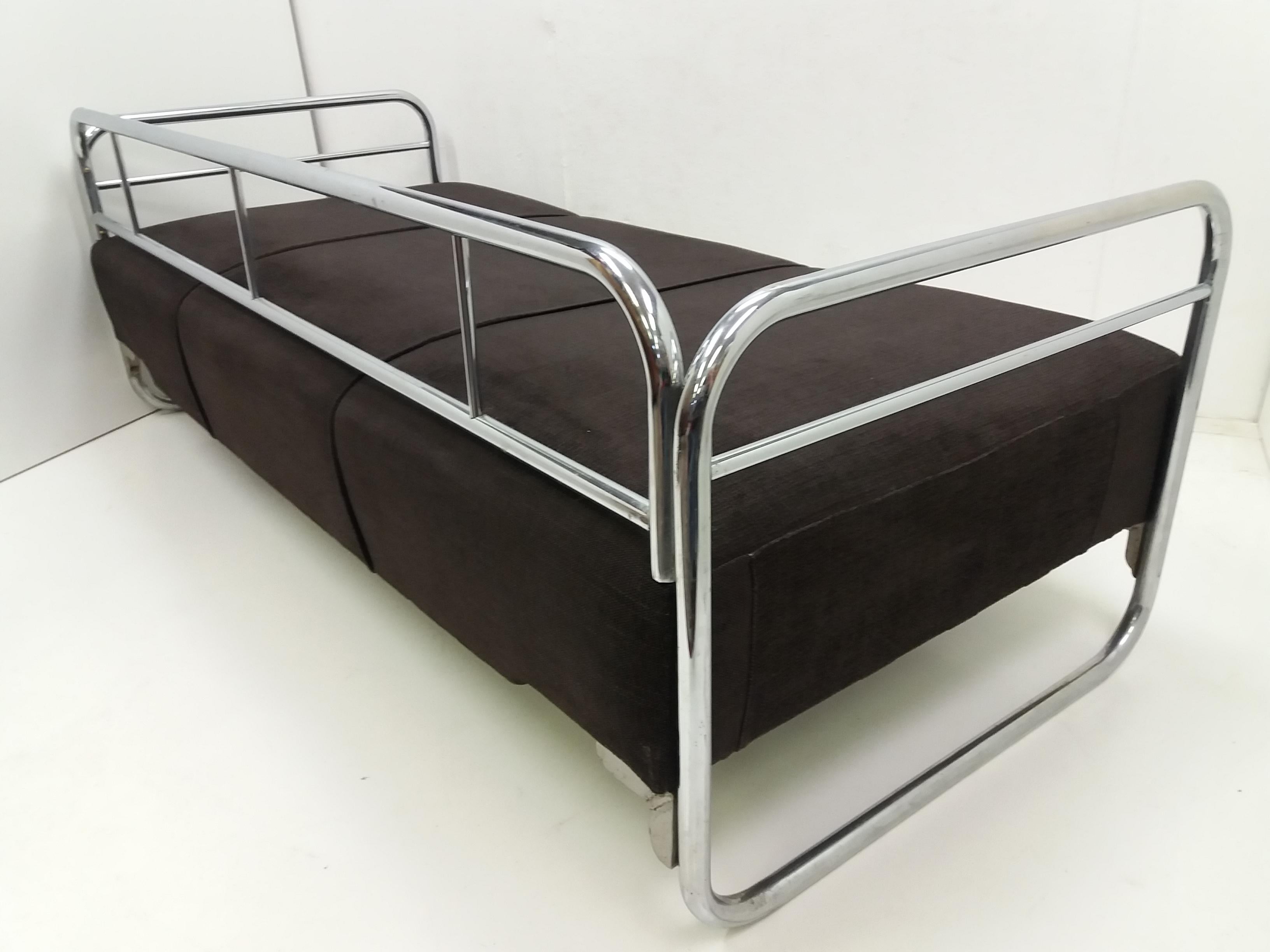 Chrome Bauhaus Robert Slezák 3-Seater Sofa, 1940s at 1stDibs | bauhaus ...