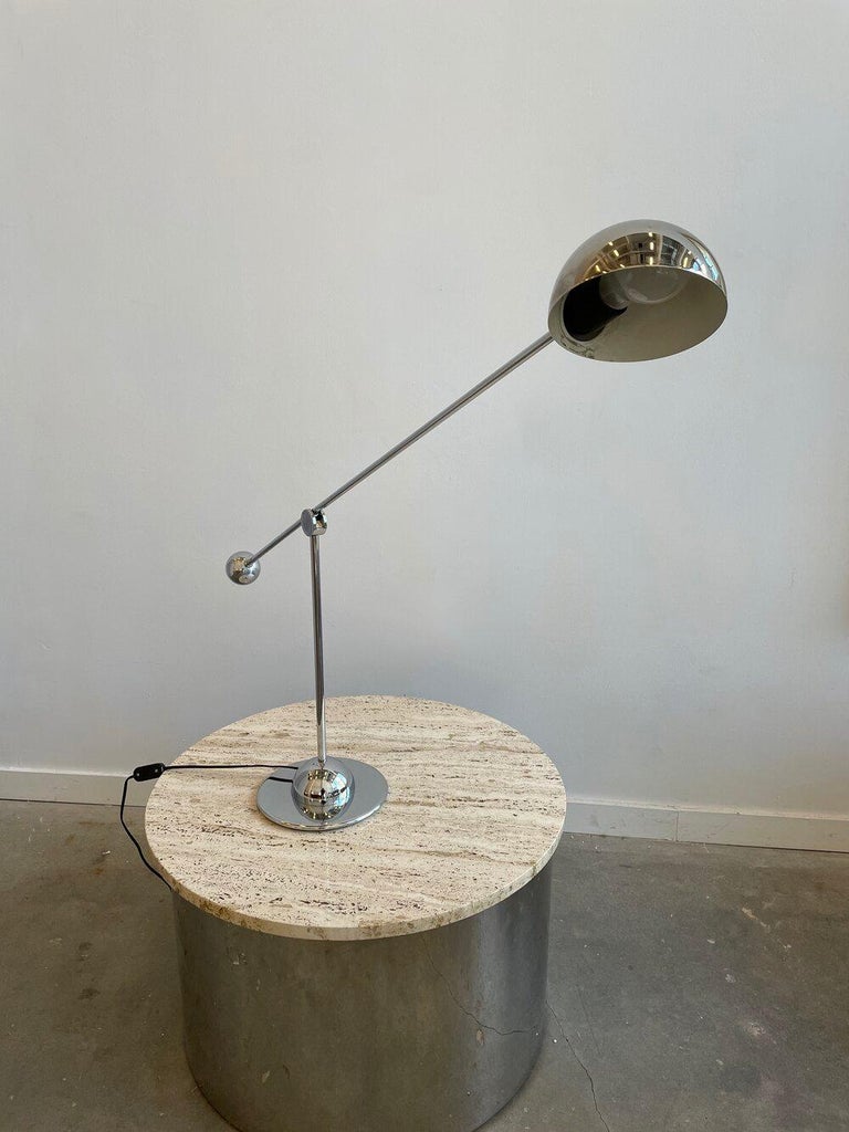 Chrome Counterweight Desk Lamp by Optelma, Switzerland at 1stDibs