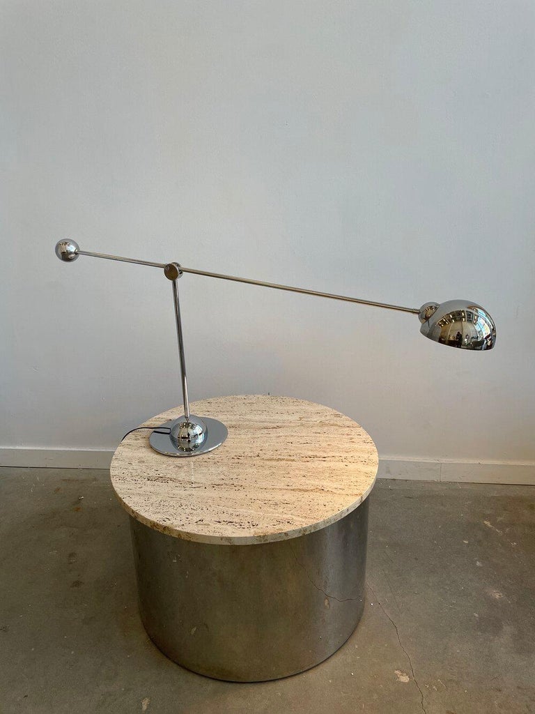 Chrome Counterweight Desk Lamp by Optelma, Switzerland at 1stDibs