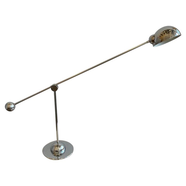 Chrome Counterweight Desk Lamp by Optelma, Switzerland at 1stDibs
