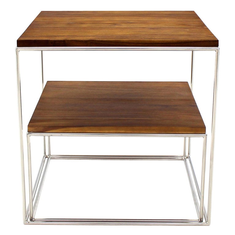 Chrome Cube Nesting End Side Table For Sale at 1stDibs