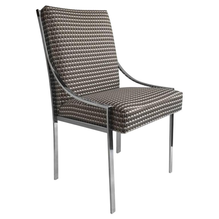 Chrome Curved Arm Dining Chair by Dillingham Manufacturing Company at ...