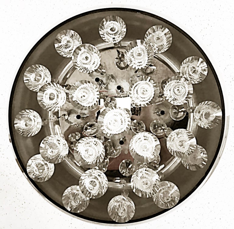 Chrome Cut Crystal Chandelier Pendant Ceiling Fixture with Canopy For ...