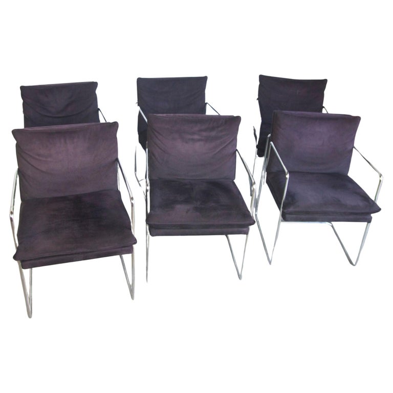 Chrome Dining Chair Designed by Stephen D. Sherman for Tulip Inc For ...