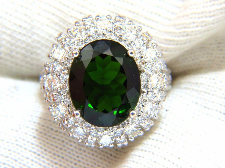 Chrome Diopside Natural Diamond Ring 7.50 Carat 14 Karat Vivid Deep ...