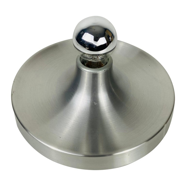 Chrome Disc Shape Wall Lamp or Flushmount by Cosack, 1960s at 1stDibs