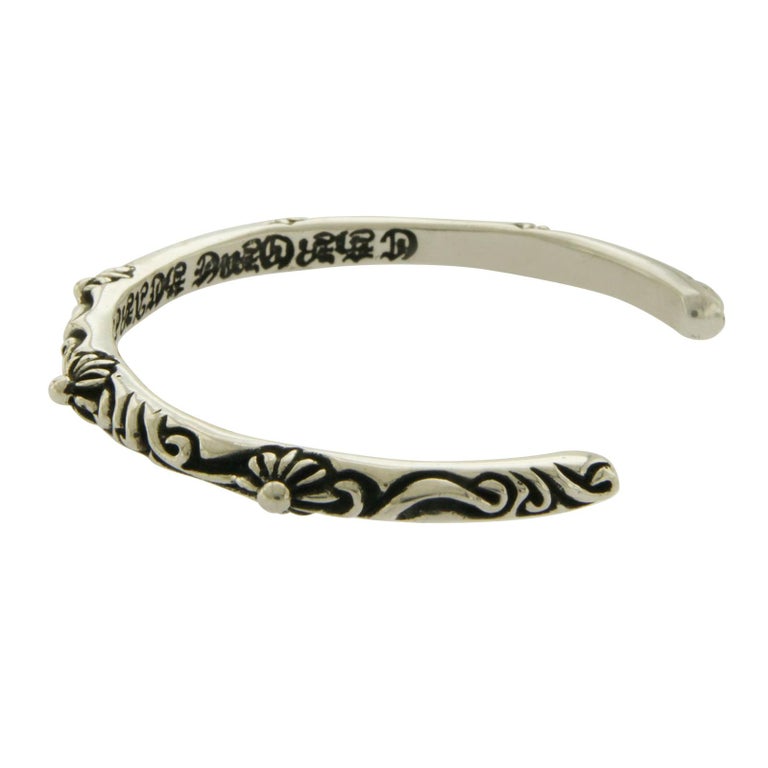 Chrome Hearts 925 Sterling Silver Sbt Bangle Cuff Bangle Bracelet at ...