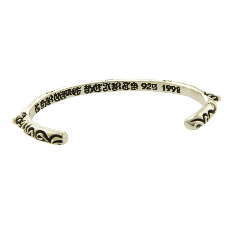 Chrome Hearts 925 Sterling Silver Sbt Bangle Cuff Bangle Bracelet at ...
