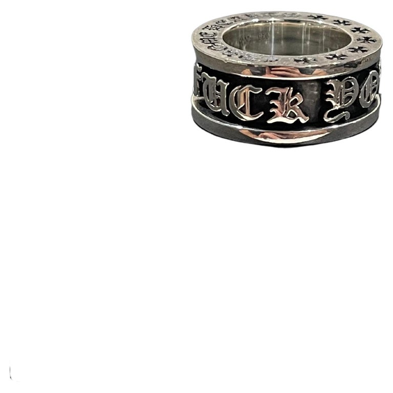Chrome Hearts “F You” Spinner Silver Ring For Sale at 1stDibs
