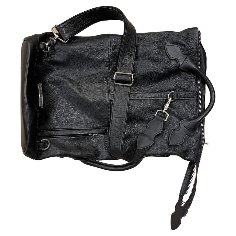 Chrome Hearts Multi Functional Duffle Black Leather Bag For Sale at 1stDibs