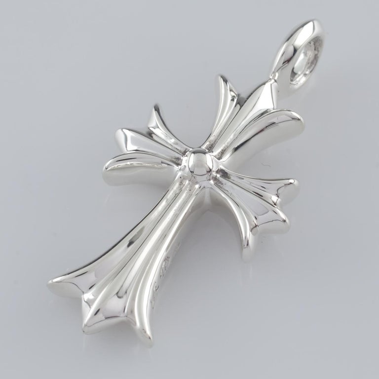 Chrome Hearts Sterling Silver Diamond Cross Pendant 0.45 Carat at ...