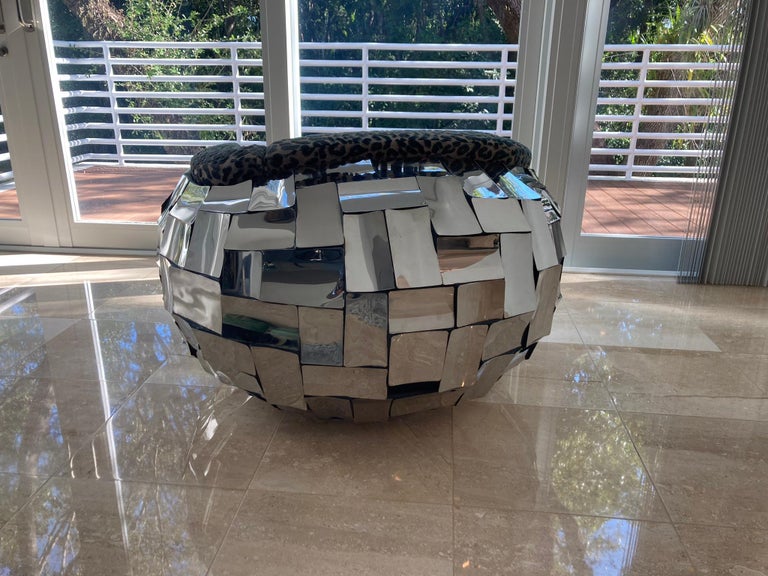 Brutalist Chrome Lounge Chair Paul Evans Style Patchwork For Sale at ...