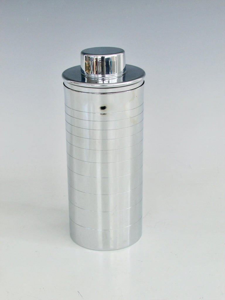 Chrome Manning Bowman Art Deco Machine Age Cocktail Shaker at 1stDibs