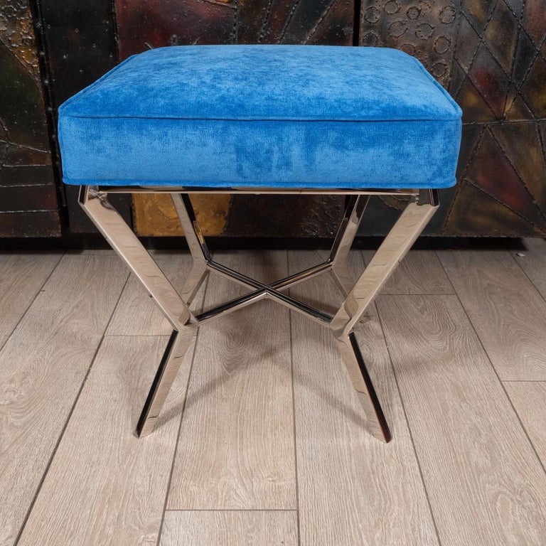 Chrome modernist bench For Sale at 1stDibs