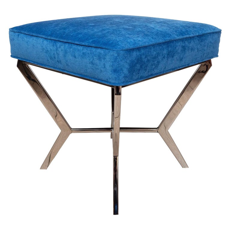 Chrome modernist bench For Sale at 1stDibs