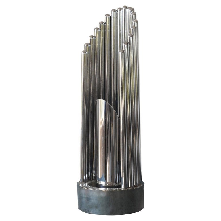 Chrome Organ Pipe Lamp, Italy, 1970s For Sale at 1stDibs