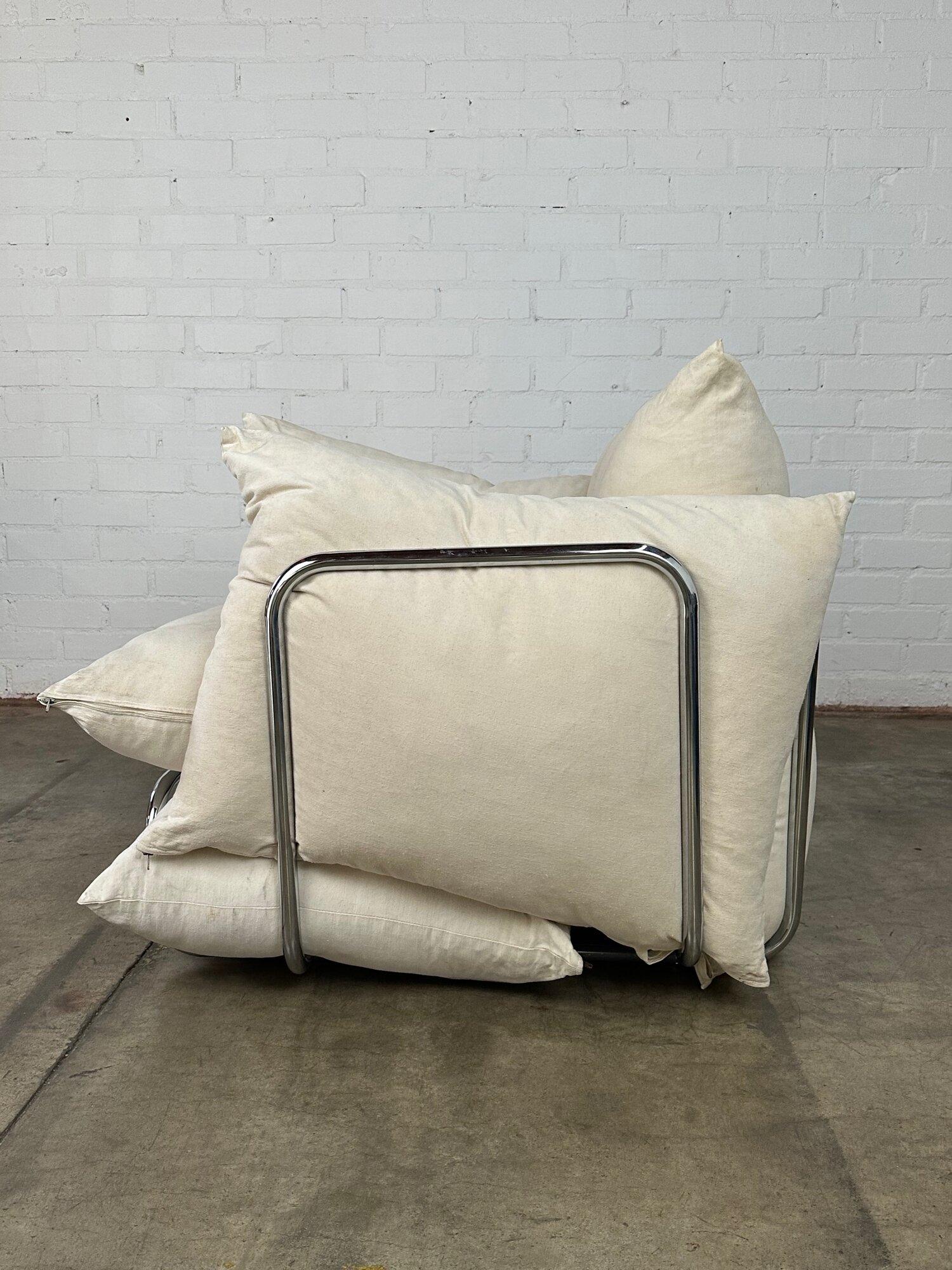 Chrome Pillow Chair at 1stDibs