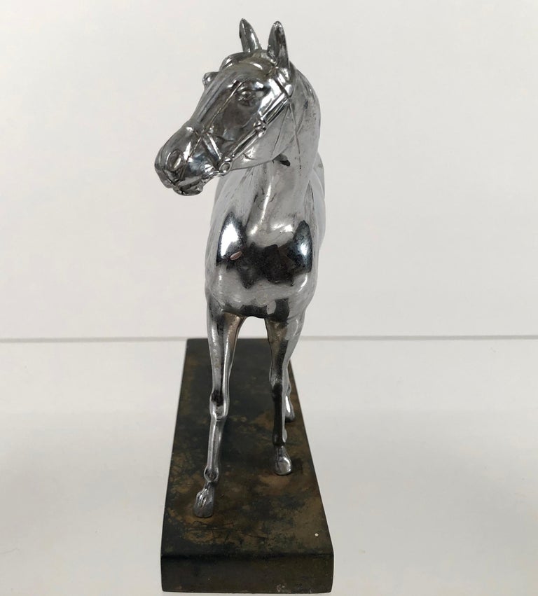 Chrome Plated Sculpture of a Horse at 1stDibs