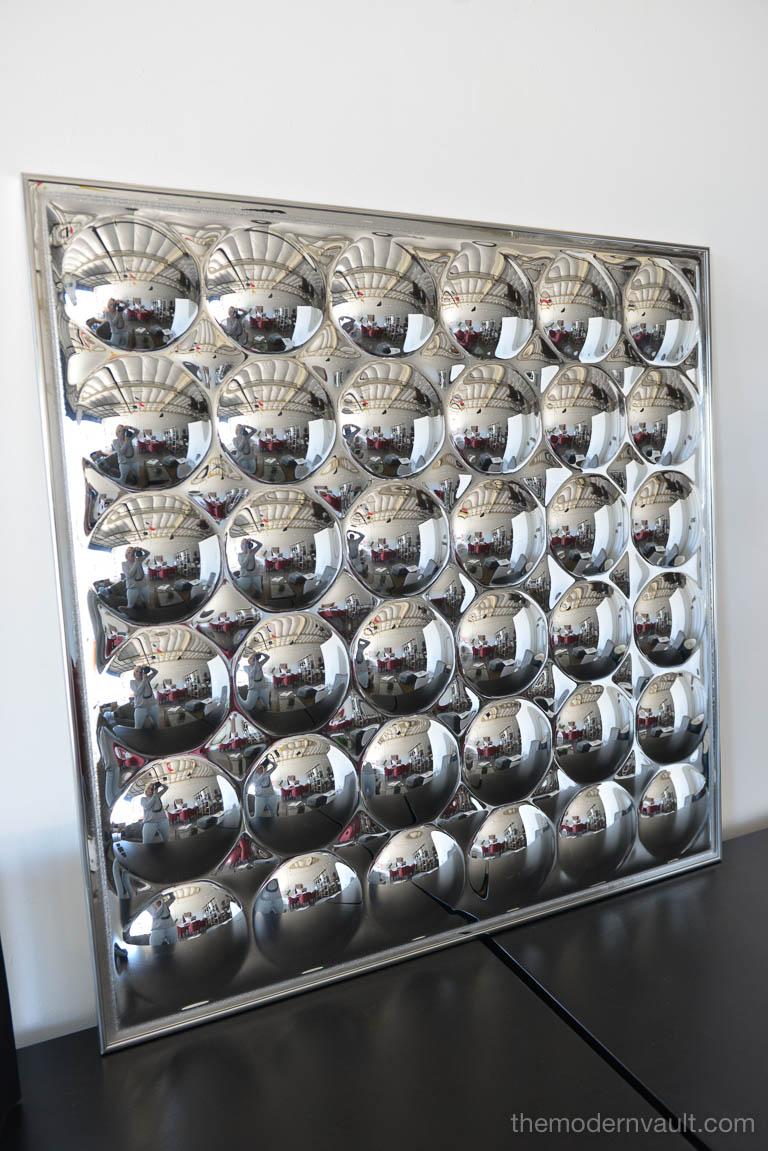 Chrome Plexiglass Bubble Mirror, circa 1970 at 1stDibs