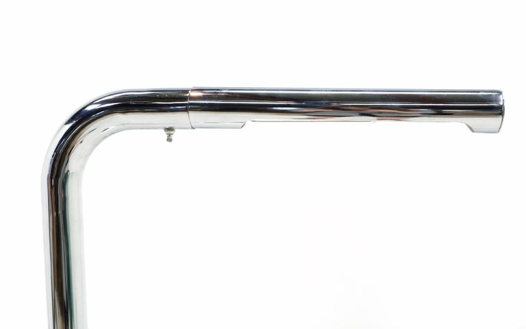 Chrome Right Angle Floor Lamp by Robert Sonneman For Sale at 1stDibs