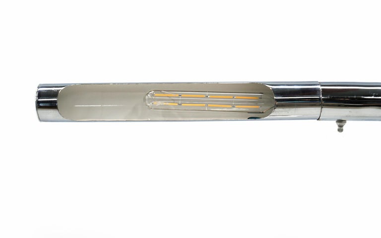 Chrome Right Angle Floor Lamp by Robert Sonneman For Sale at 1stDibs