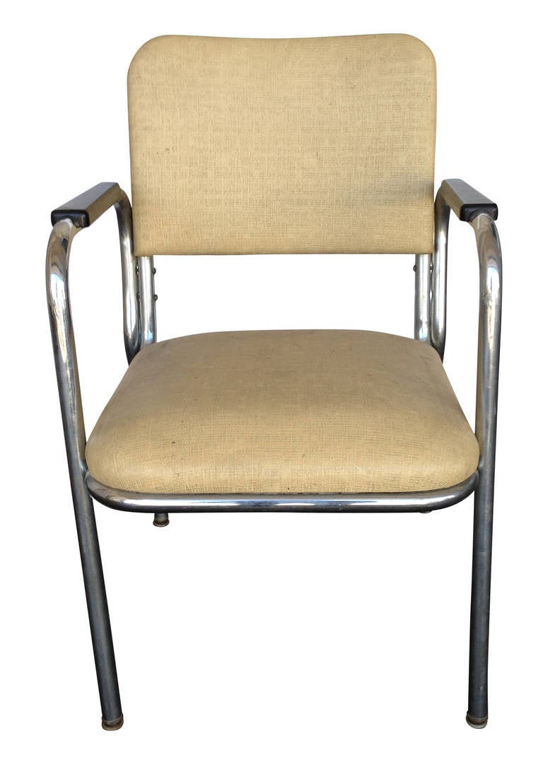 Chrome Round Tubular Armchair by Royal Metal For Sale at 1stDibs ...
