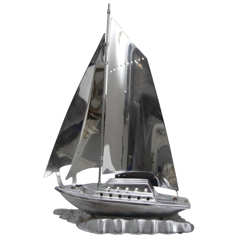 Chrome Sailboat Lamp at 1stDibs