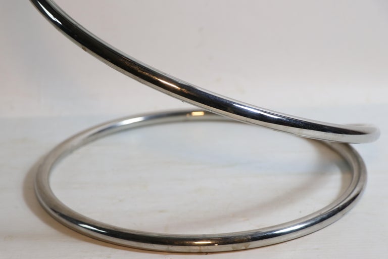 Chrome Spiral Coil Table by Pace For Sale at 1stDibs