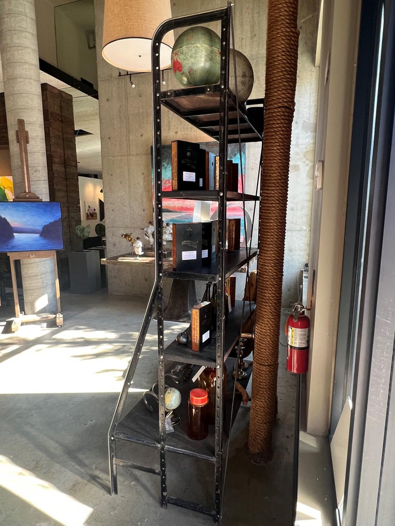 Chrome and Steel Storage Racks, Large Bottom For Sale at 1stDibs