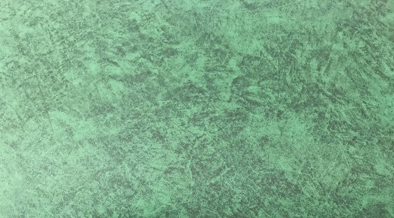 Chrome Streamline Modern Bench, Green Vinyl in the Style of KEM Weber ...