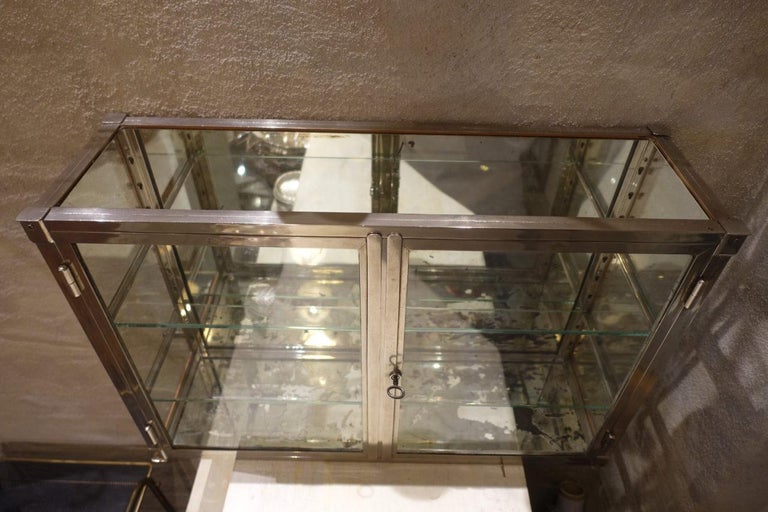 Chrome Wall Display Cabinet at 1stDibs