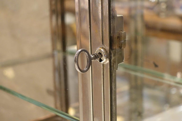 Chrome Wall Display Cabinet at 1stDibs