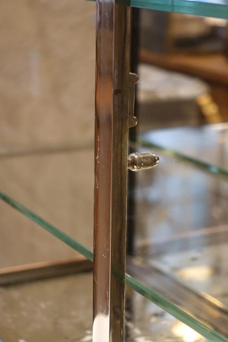 Chrome Wall Display Cabinet at 1stDibs