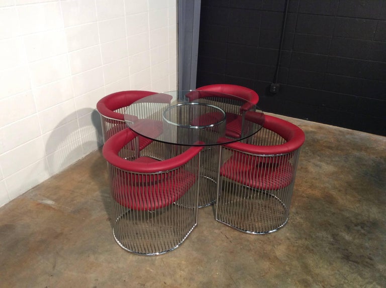 Chrome Wire Dining Set Designed by Arthur Umanoff for Contemporary ...