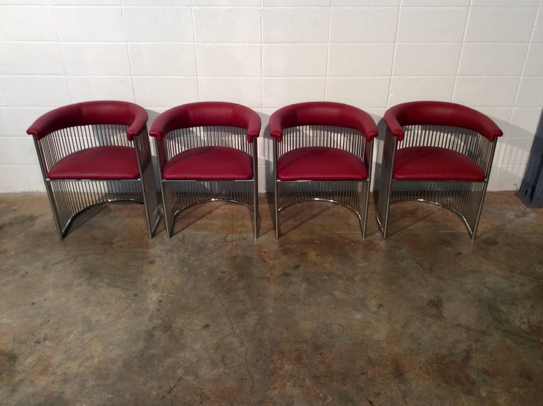 Chrome Wire Dining Set Designed by Arthur Umanoff for Contemporary ...