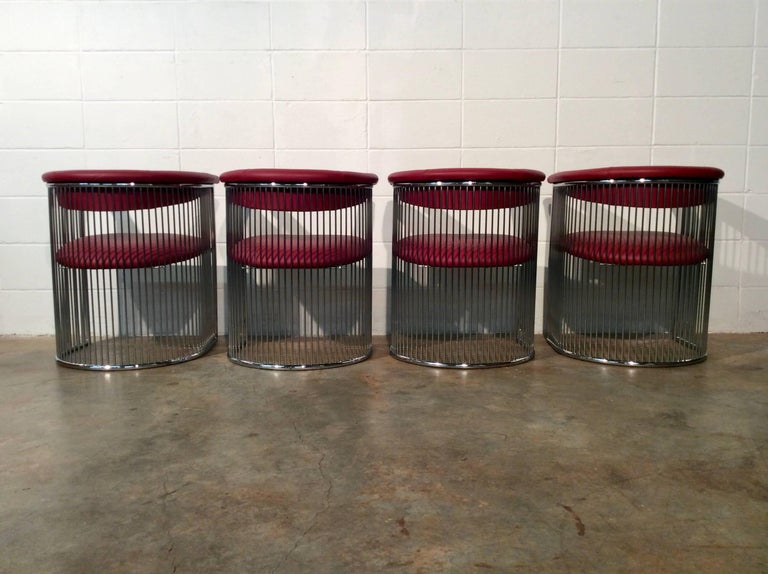 Chrome Wire Dining Set Designed by Arthur Umanoff for Contemporary ...