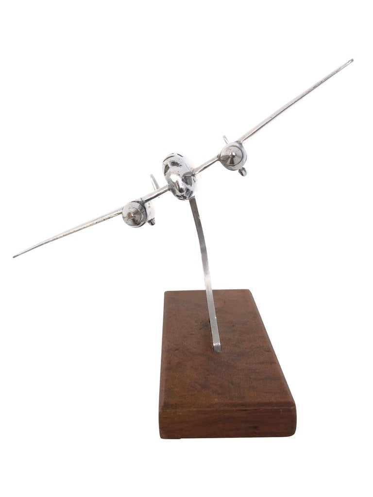 Chromed Air Plane Desk Model, Original Art Deco, France, 1930s For Sale ...