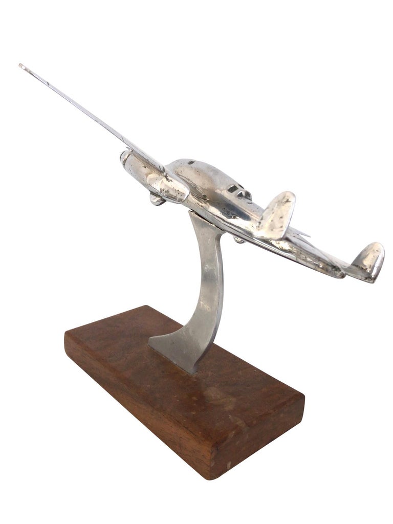 Chromed Air Plane Desk Model, Original Art Deco, France, 1930s For Sale ...