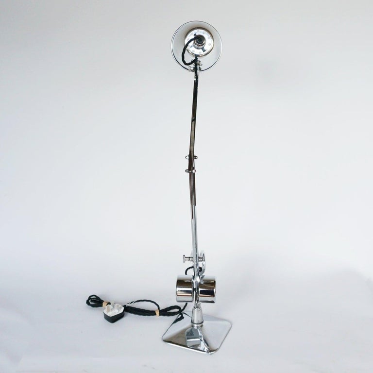 Chromed Metal Desk Lamp by Hadrill and Horstmann Circa 1950 For Sale at ...