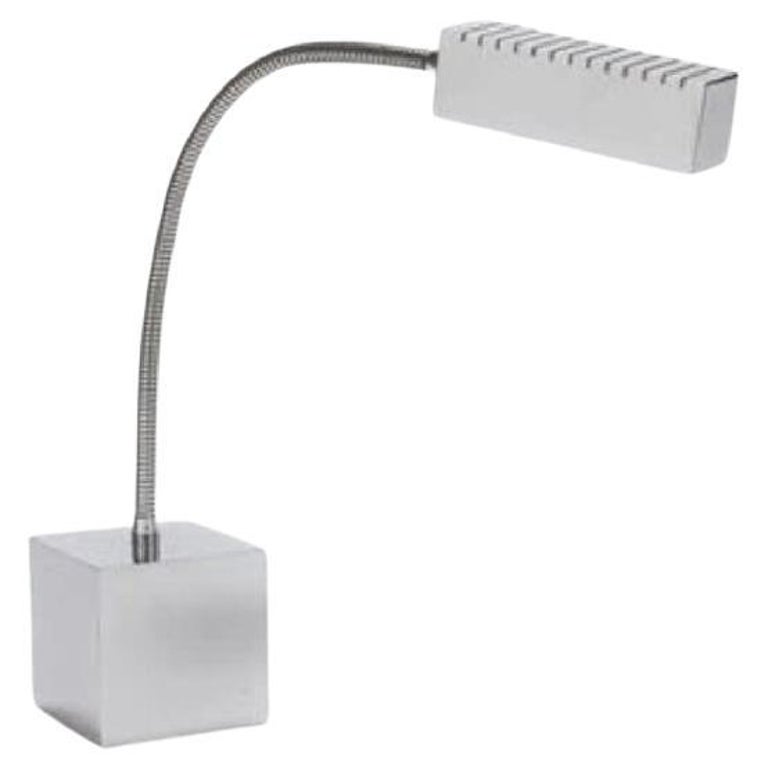 Chromed metal lamp with flexible stem 10366 by Michel Boyer, Verre ...